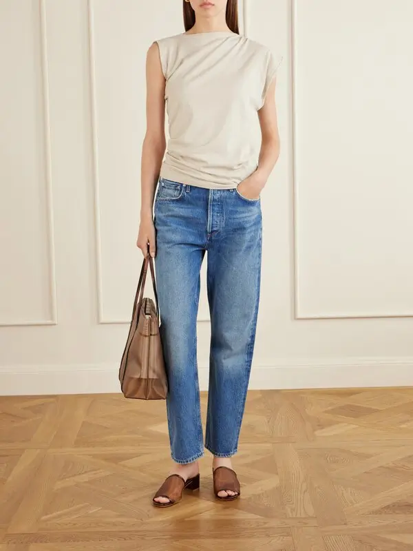 MARYAM NASSIR ZADEH Leather-trimmed Mesh Mules