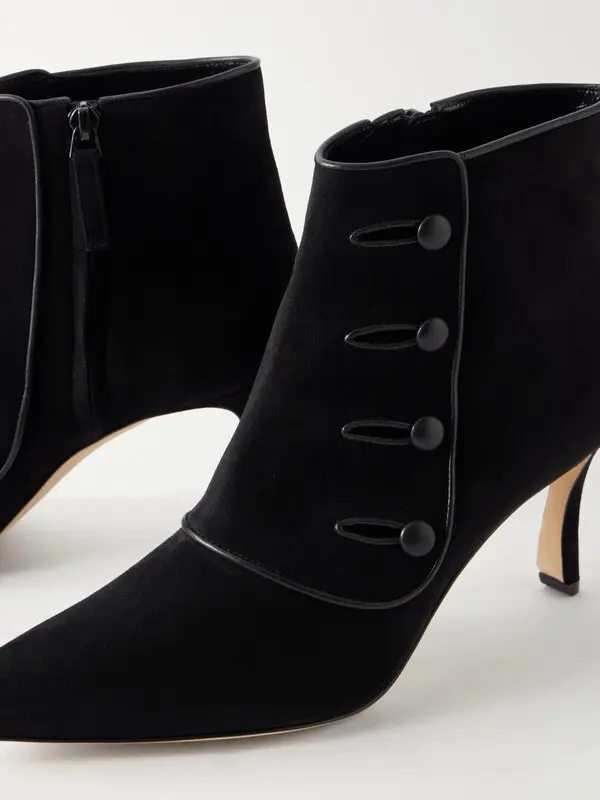 Manolo Blahnik Soft Leather Ankle Boots