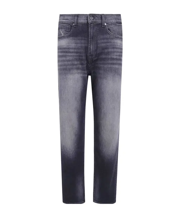 7 For All Mankind Easy Straight Faded Straight-leg Jeans