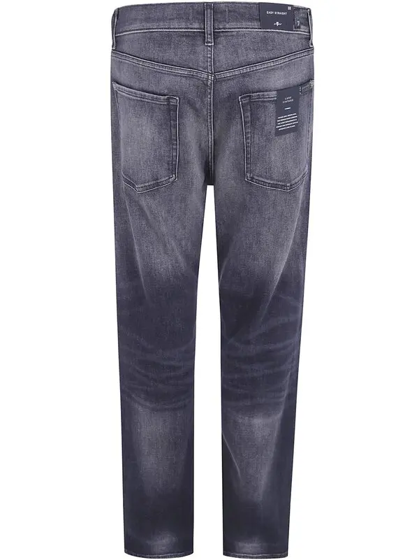 7 For All Mankind Easy Straight Faded Straight-leg Jeans