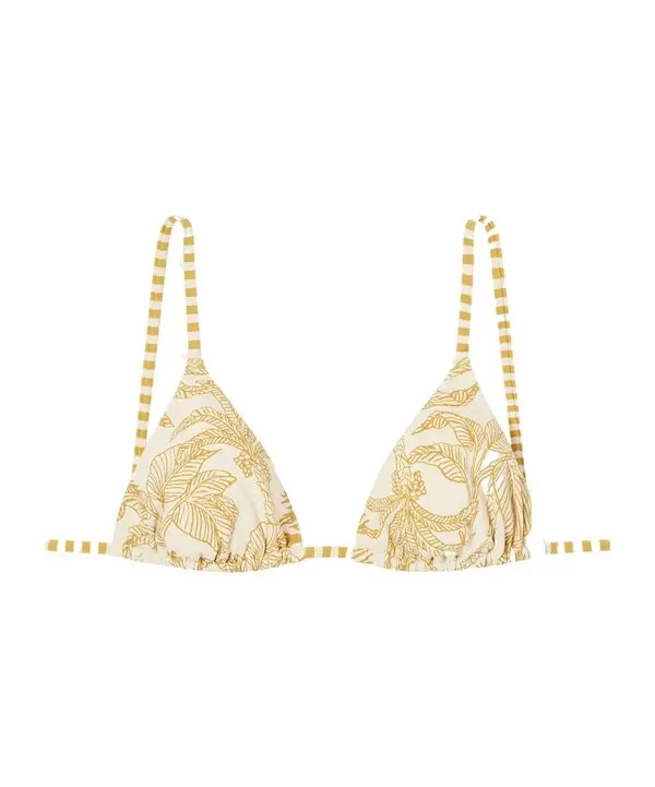 ERES Printed Triangle Bikini Top - Nude