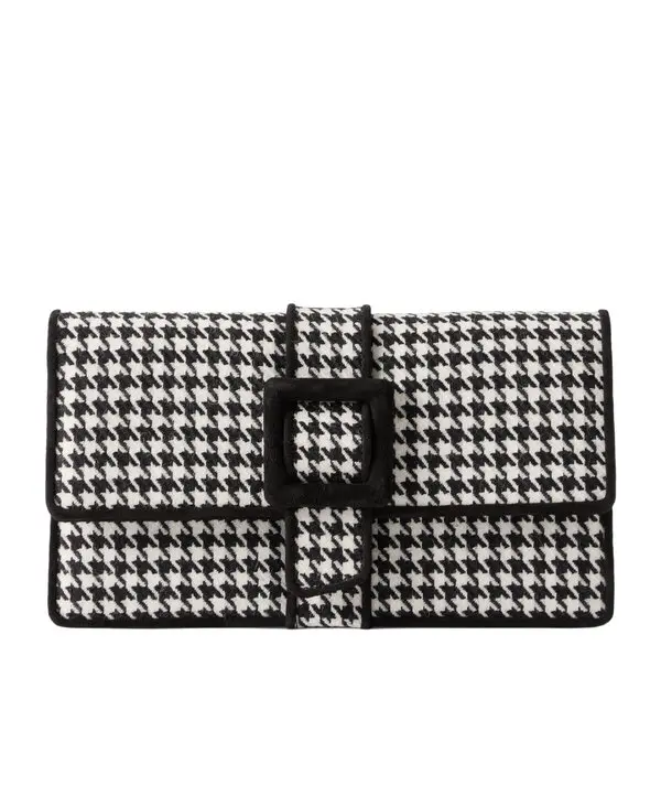 Manolo Blahnik Classic Houndstooth Clutch