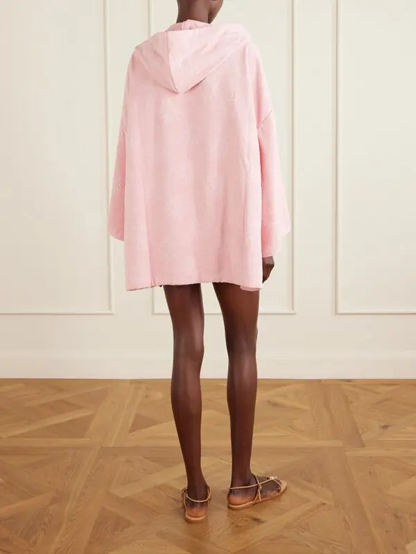 Hunza G Hooded Jacquard-cotton Terry Cover-up