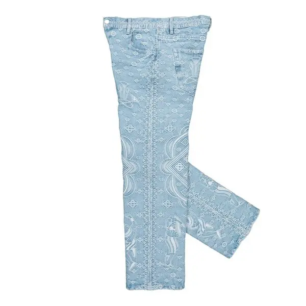 Casablanca Carpet Jacquard Baggy Denim Jeans
