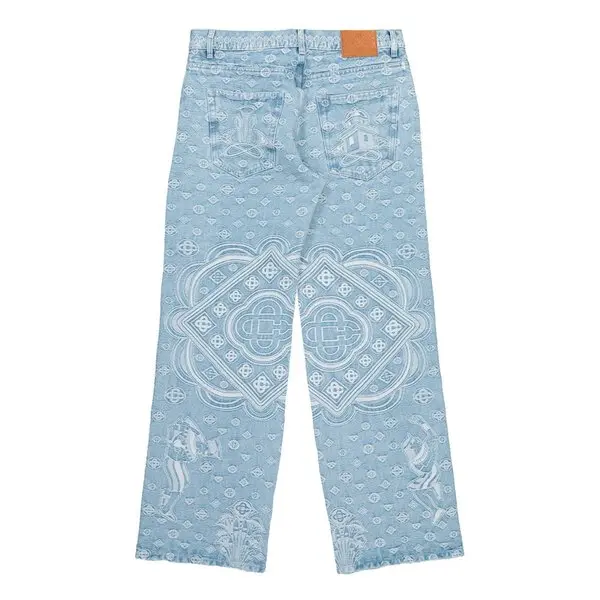 Casablanca Carpet Jacquard Baggy Denim Jeans