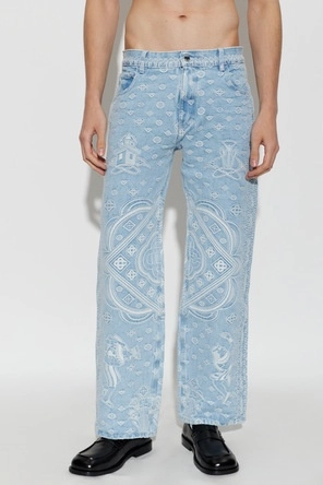 Casablanca Carpet Jacquard Baggy Denim Jeans