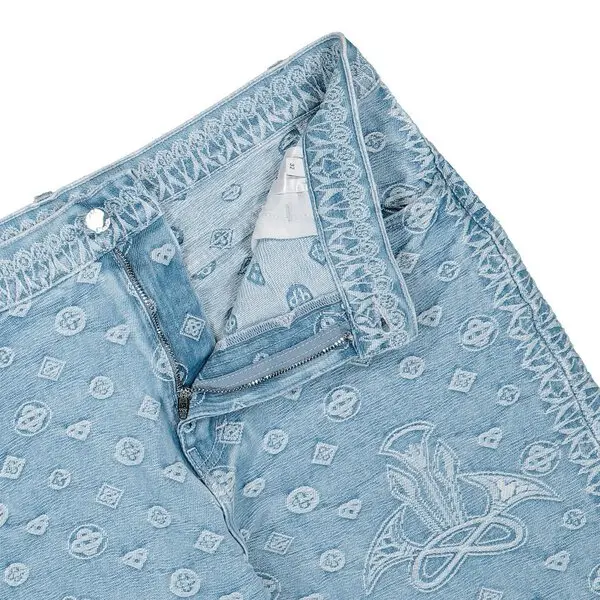 Casablanca Carpet Jacquard Baggy Denim Jeans