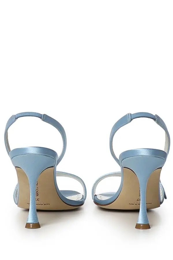 Manolo Blahnik Crystal Buckle Heeled Sandals - No