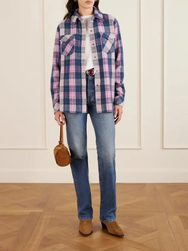 GOD'S TRUE CASHMERE Checked Cashmere Shirt