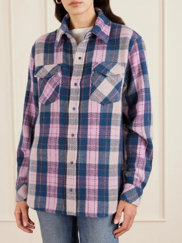 GOD'S TRUE CASHMERE Checked Cashmere Shirt