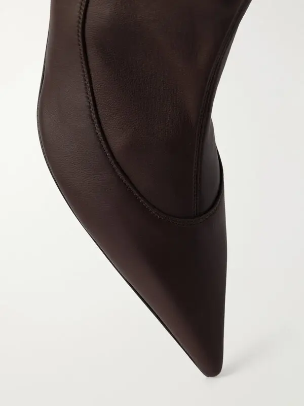 Khaite Leather Ankle Boots