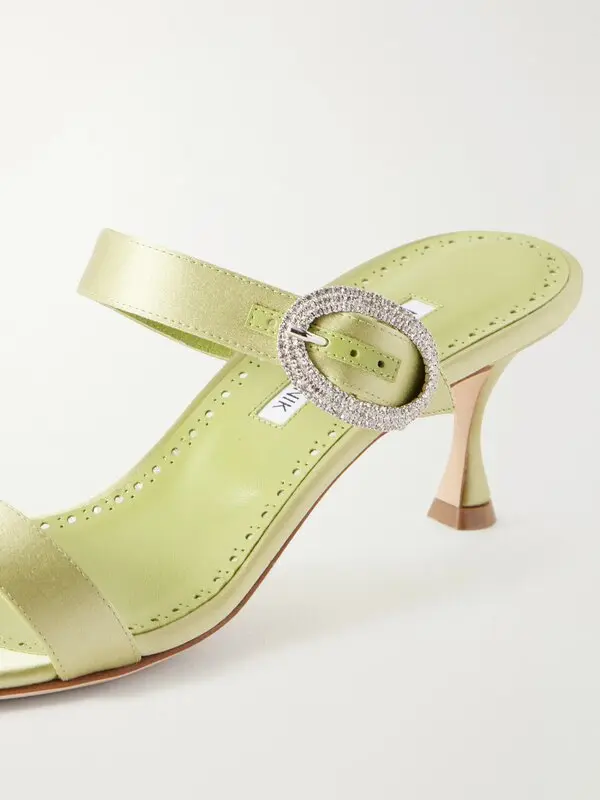 Manolo Blahnik Handmade Satin Sandals