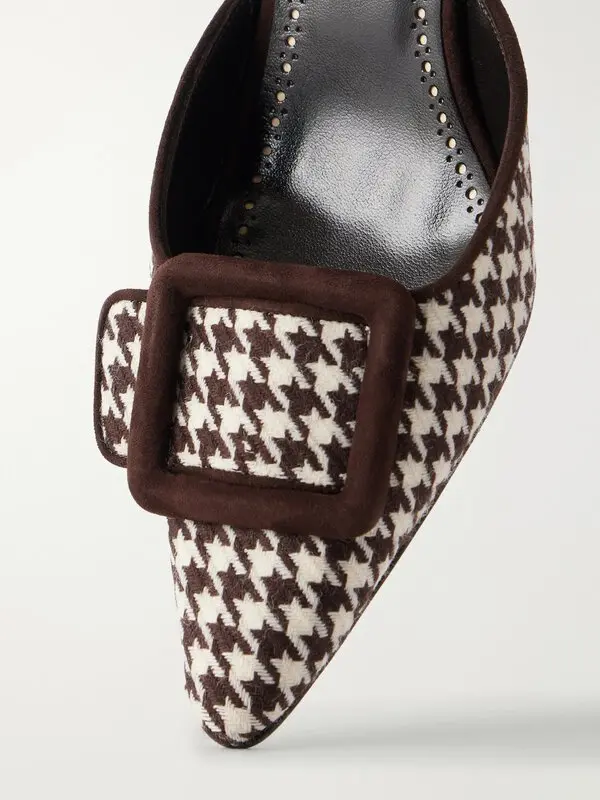Manolo Blahnik Classic Plaid Shoes - No