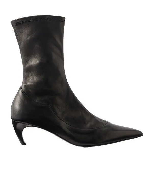 Khaite Leather Ankle Boots