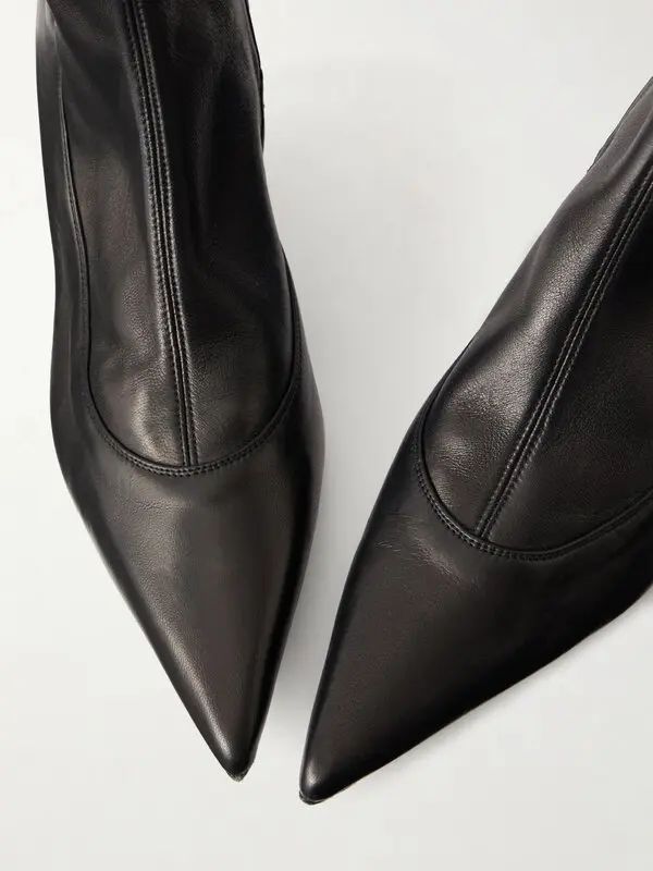 Khaite Leather Ankle Boots
