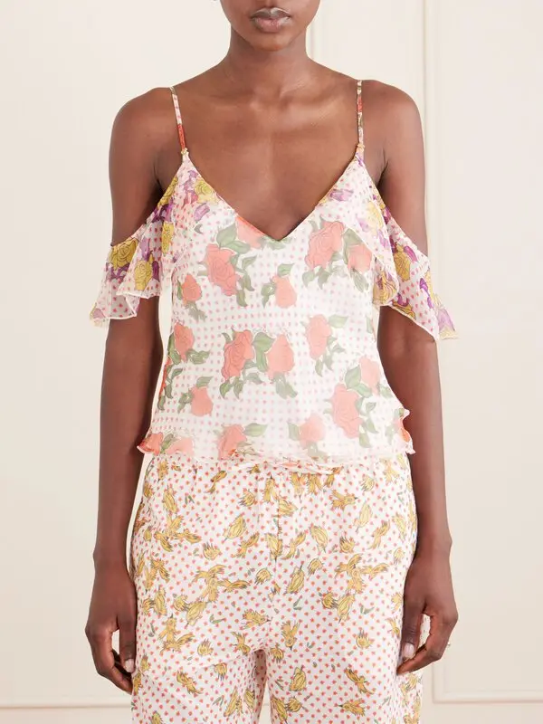 DONDE ESTEBAN Printed Chiffon Top
