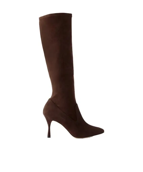 Manolo Blahnik Suede Knee-high Boots