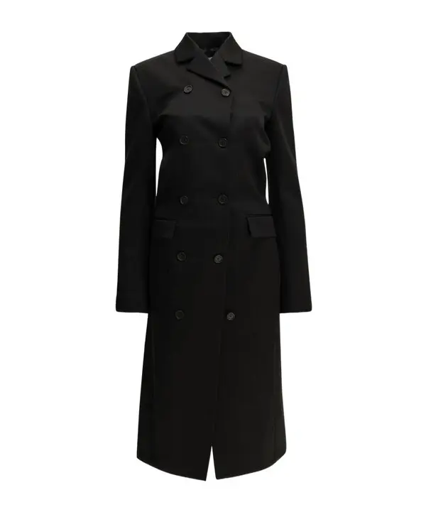 Khaite Double-breasted Wool Long Coat