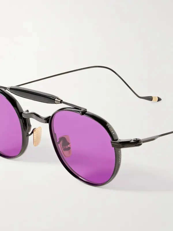 JACQUES MARIE MAGE Round-frame Beta-titanium Sunglasses