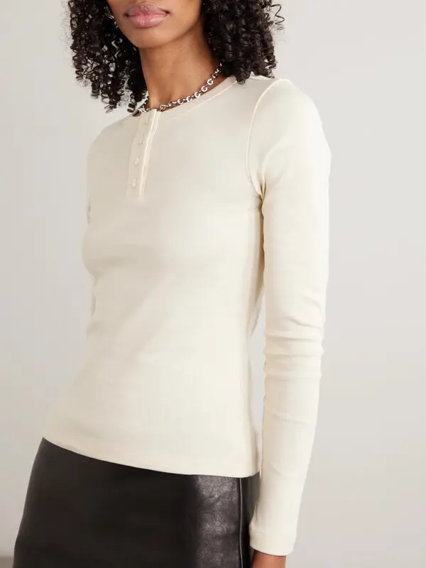 FLORE FLORE Jersey Henley Top