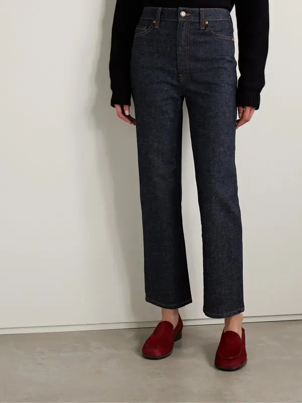 Khaite High-waisted Straight-leg Jeans