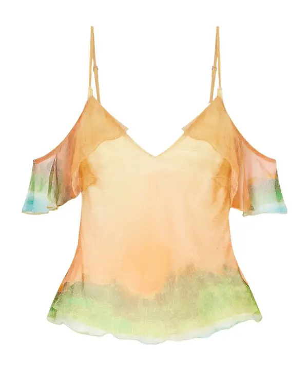 DONDE ESTEBAN V-neck Halter Top