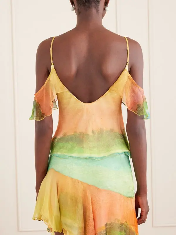 DONDE ESTEBAN V-neck Halter Top