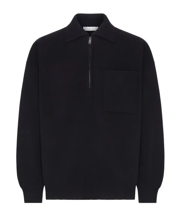 ROBERTO COLLINA Half-zip Chest-pocket Sweater