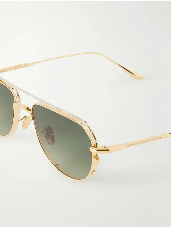 JACQUES MARIE MAGE Aviator-style Titanium Sunglasses