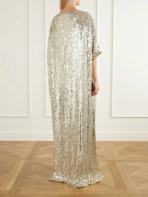 Jenny Packham Sequined Tulle Gown - No