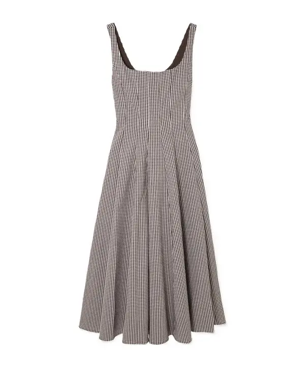 Staud Plaid Dress - Gray