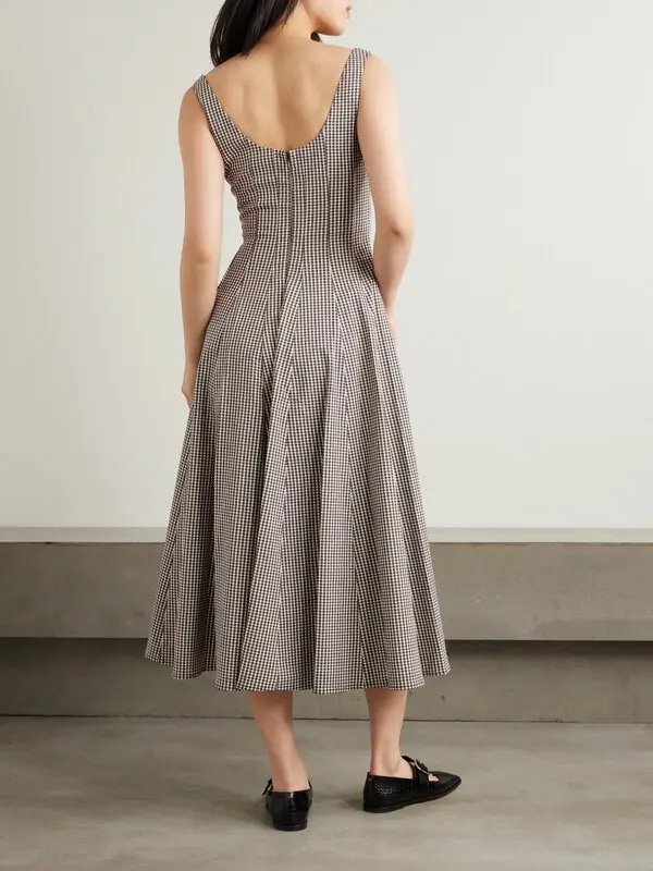Staud Plaid Dress