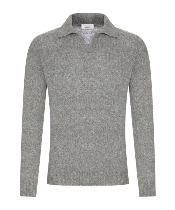 ROBERTO COLLINA Polo Collar Knit Sweater