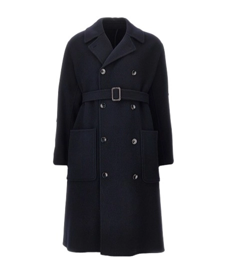 Emporio Armani Double-breasted Belted Coat
