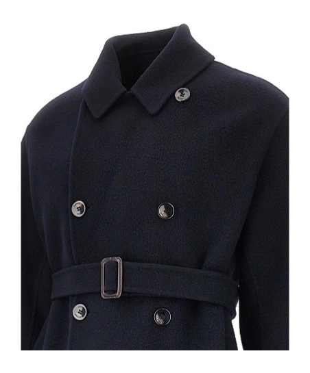 Emporio Armani Double-breasted Belted Coat