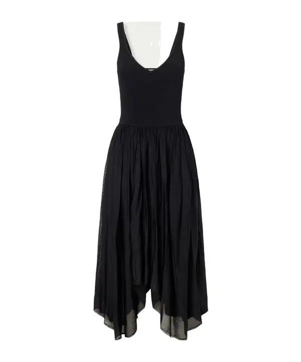 Maria Mcmanus Wave Ribbed-knit Midi Dress