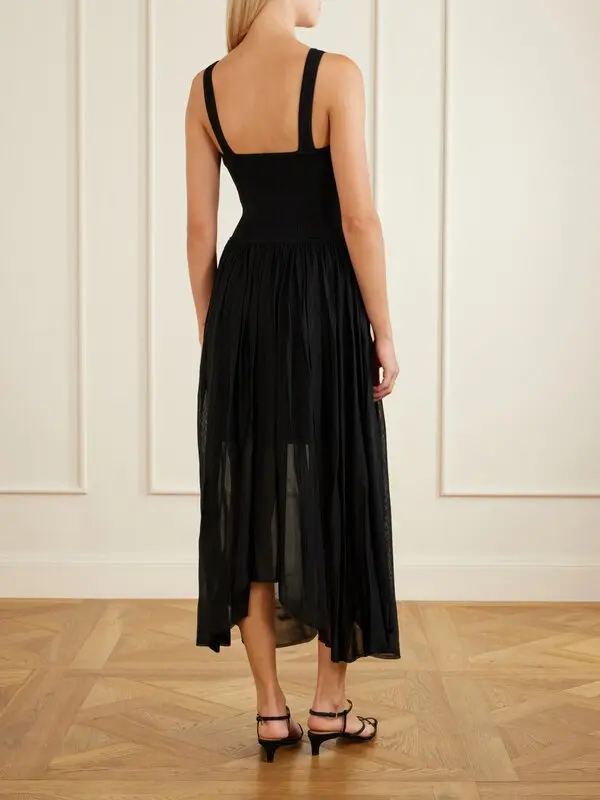 Maria Mcmanus Wave Ribbed-knit Midi Dress