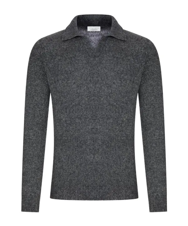 ROBERTO COLLINA Polo-collar Knitted Sweater - No