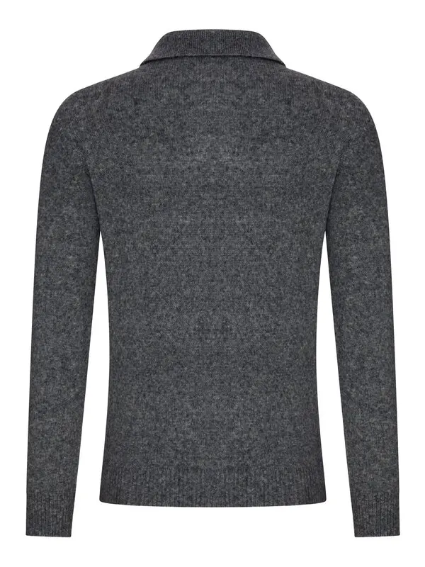 ROBERTO COLLINA Polo-collar Knitted Sweater - No