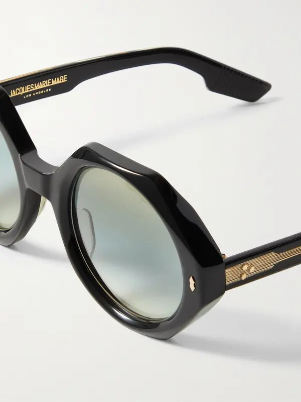 JACQUES MARIE MAGE Hexagonal Sunglasses
