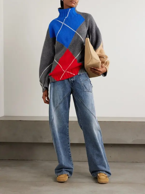 J.W.ANDERSON Colorful Quilted Sweater