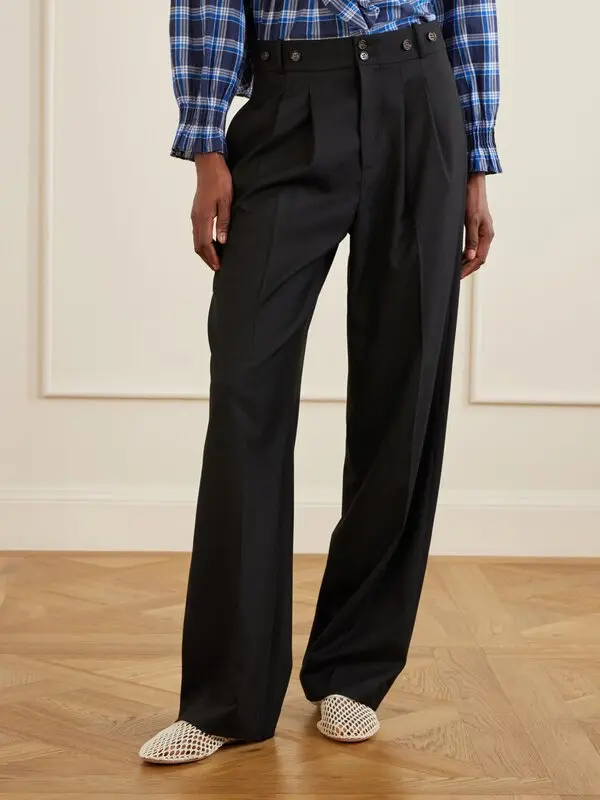 DÔEN Poplin Wide-leg Pants