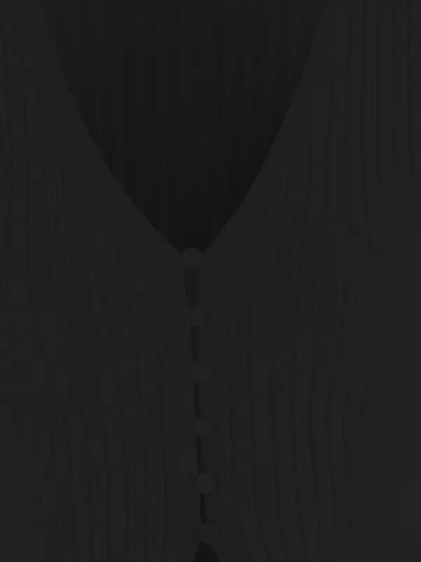 Arch4 Ribbed V-neck Cardigan - Black
