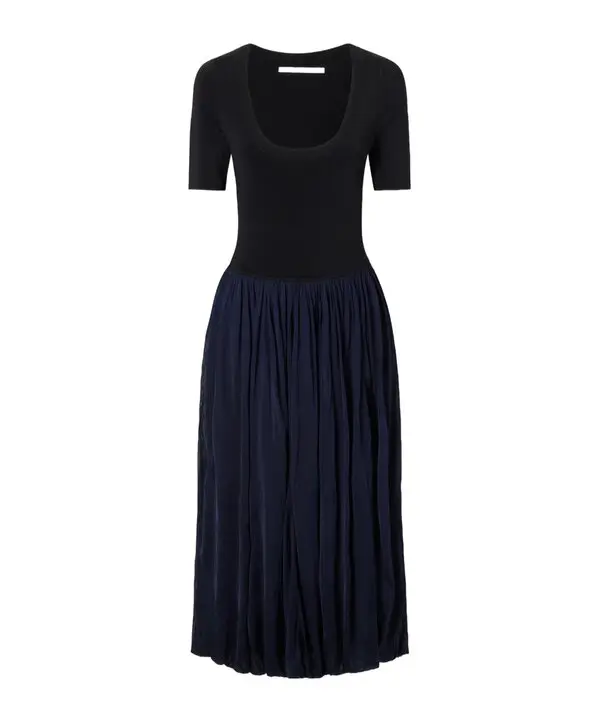 Maria Mcmanus Ribbed Woven Midi Dress