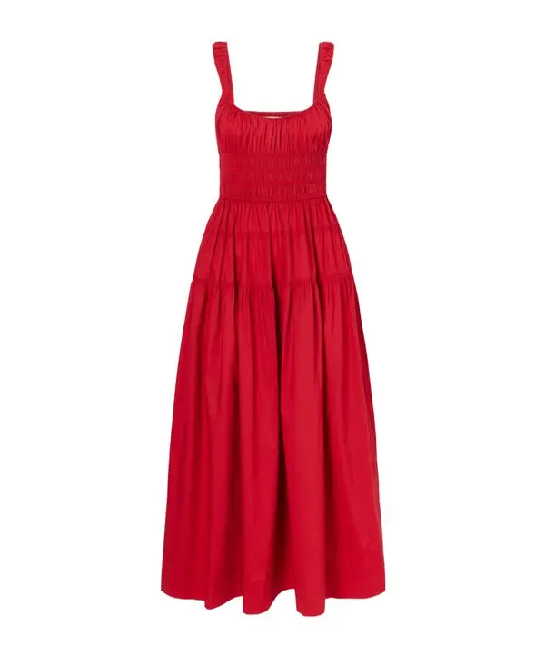 DÔEN Organic Cotton-poplin Midi Dress