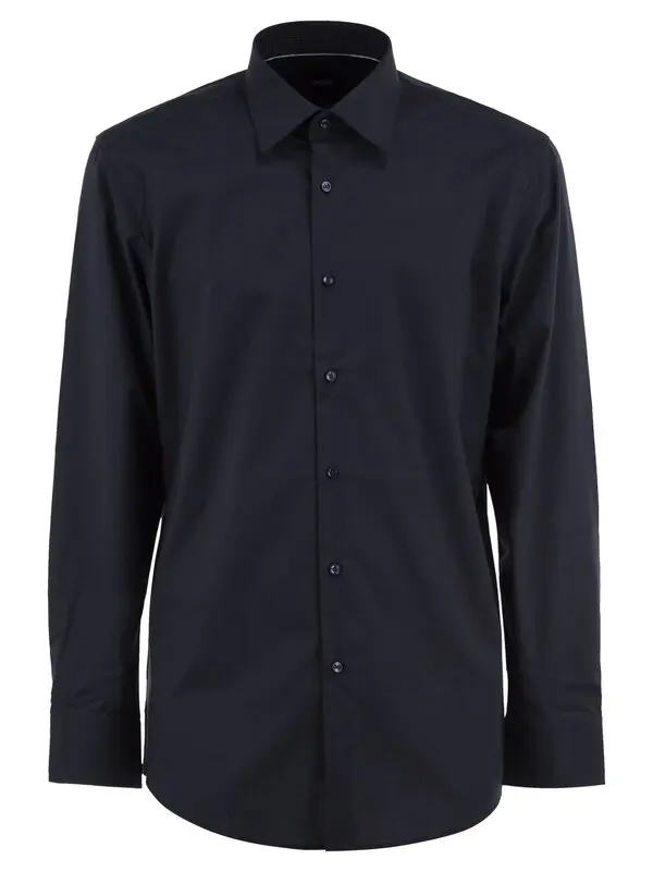BOSS Stretch Cotton Shirt - Blue