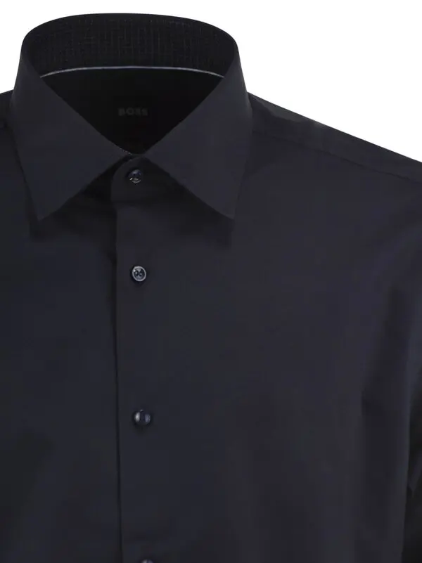 BOSS Stretch Cotton Shirt - Blue