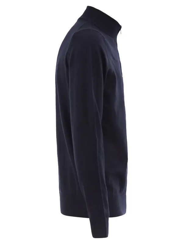 BOSS Pure Virgin Wool Half-zip Jumper