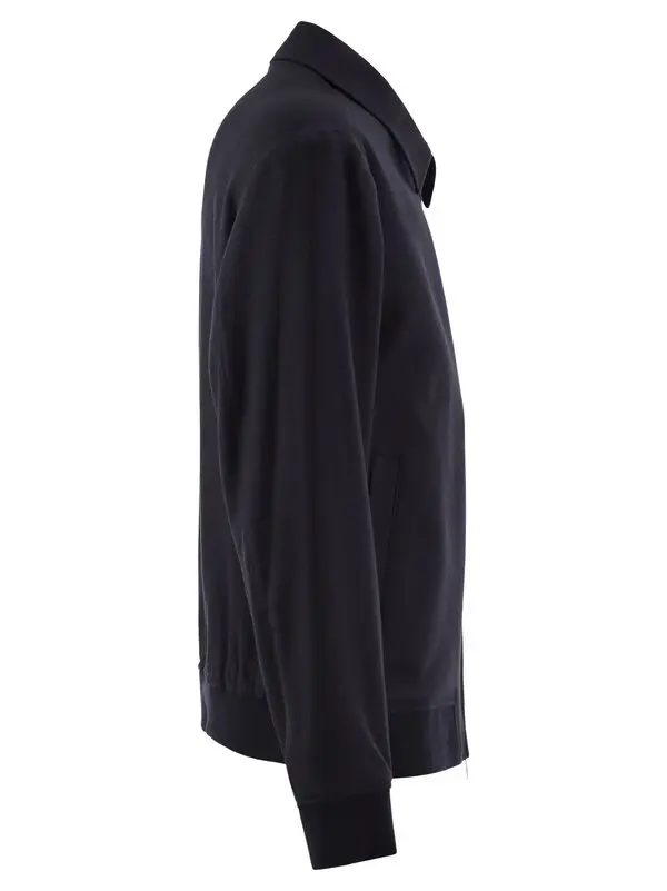 BOSS Virgin Wool Blend Jacket With Zip
