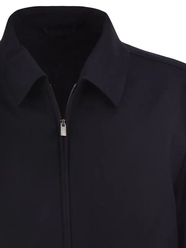 BOSS Virgin Wool Blend Jacket With Zip